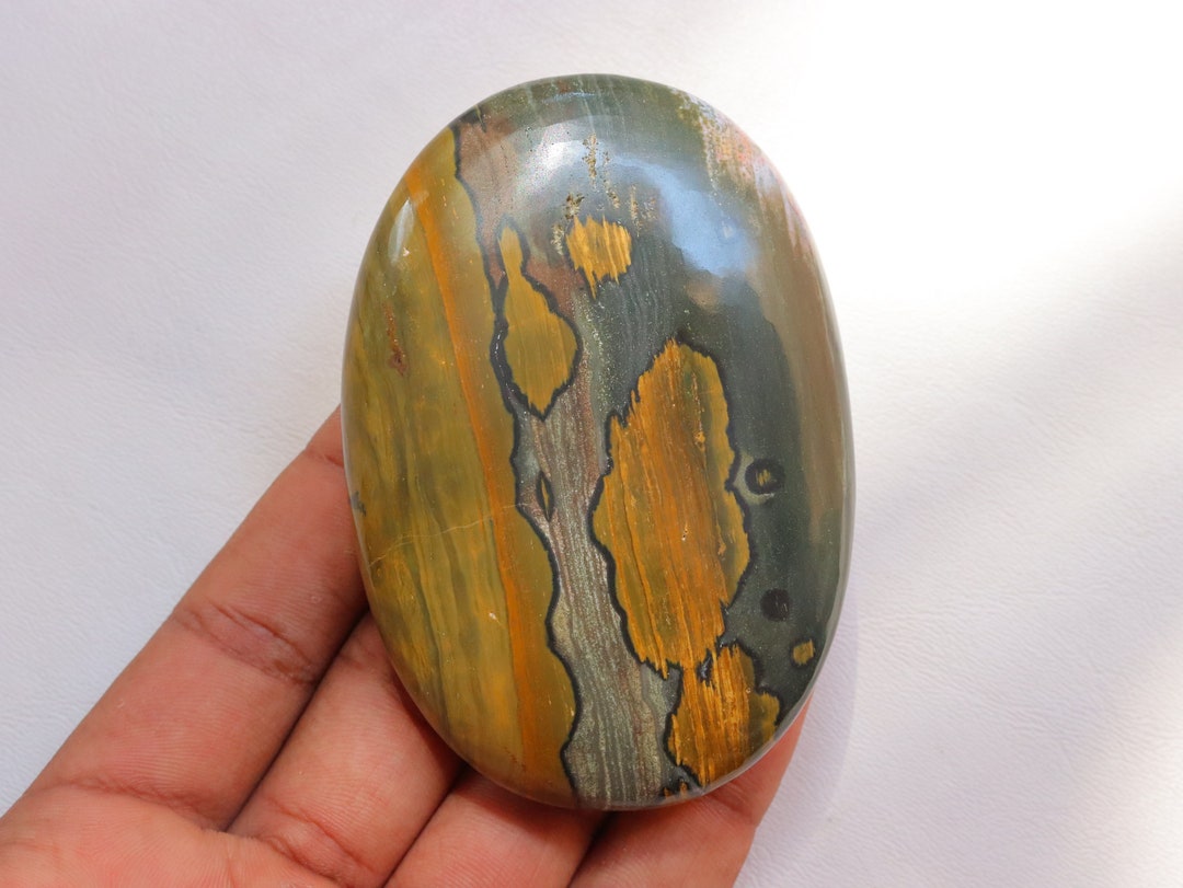 XL Ocean Jasper Palm Stone, Natural Ocean Jasper Palms, Polished Ocean ...