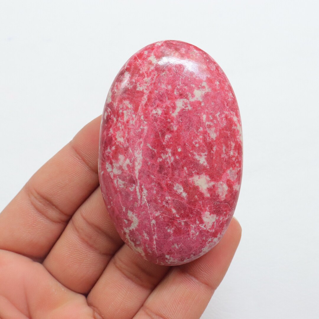 Rare Pink Thulite Palmstone, Natural Thulite Stone From Norway, Hand Polished Thulite Palmstone ...