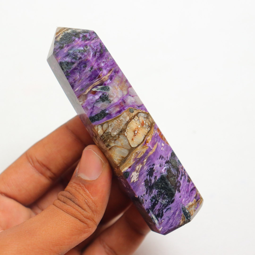RARE Charoite Tower From Russia, 6-sided Tower, Natural Polished ...