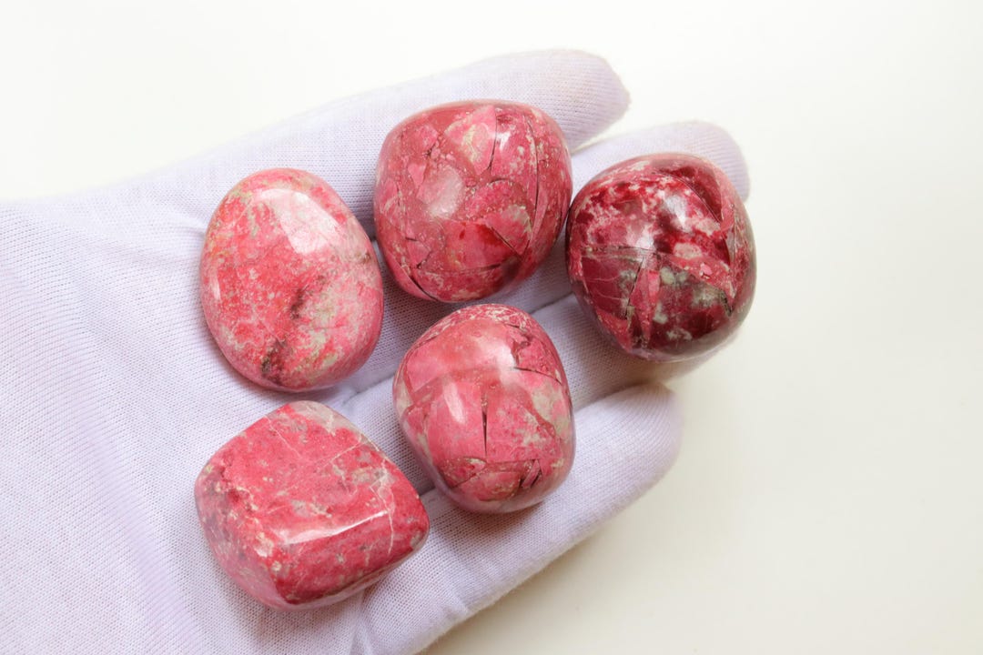 5 Pieces Lot, Rare Pink Thulite Tumble Stone, Natural Thulite Stone ...