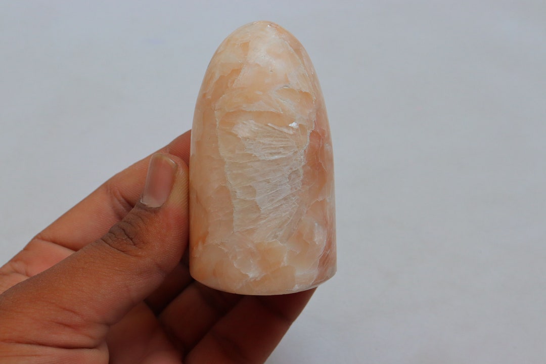 New! Antique Shiny Peach Stilbite With Chatoyant Crystal Pendulum Stone ...