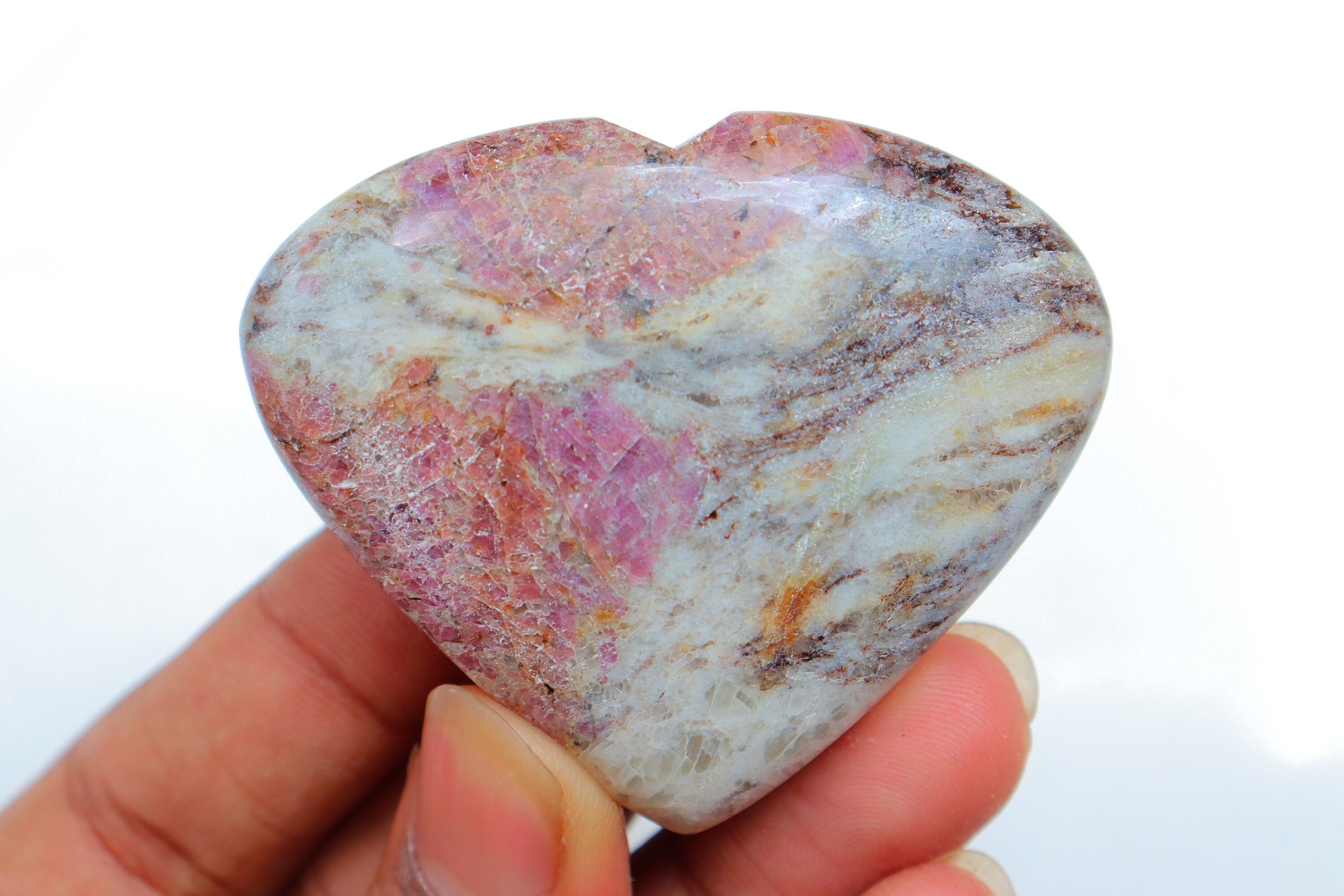 Matrix Ruby Heartstone, Natural Matrix Ruby Heart, Matrix Ruby Palm ...