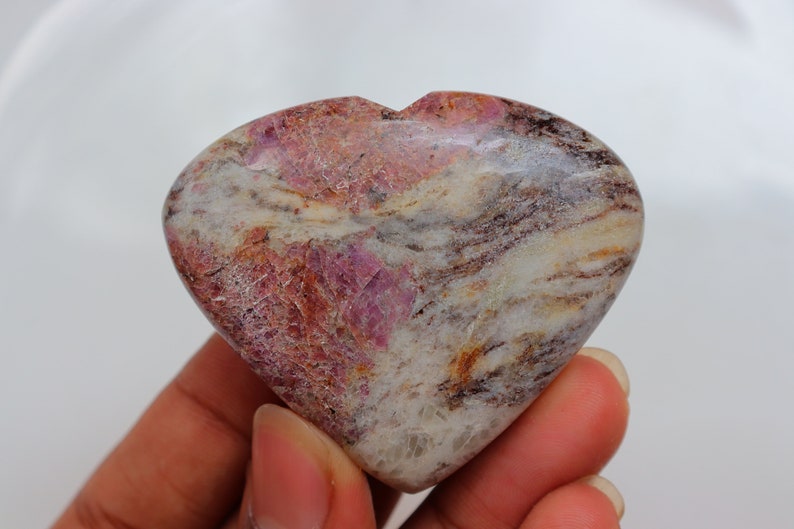 Matrix Ruby Heartstone, Natural Matrix Ruby Heart, Matrix Ruby Palm ...