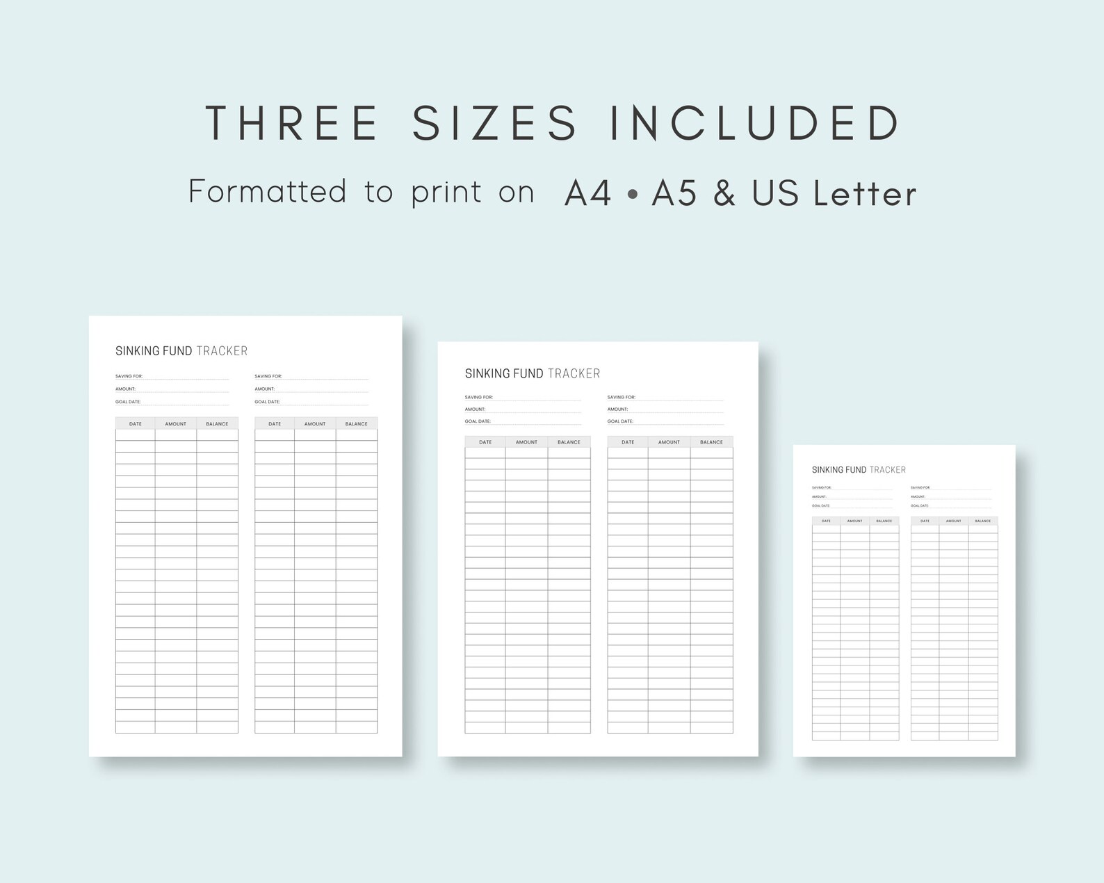 Sinking Funds Tracker Printable | Savings Tracker Worksheet | Sinking ...