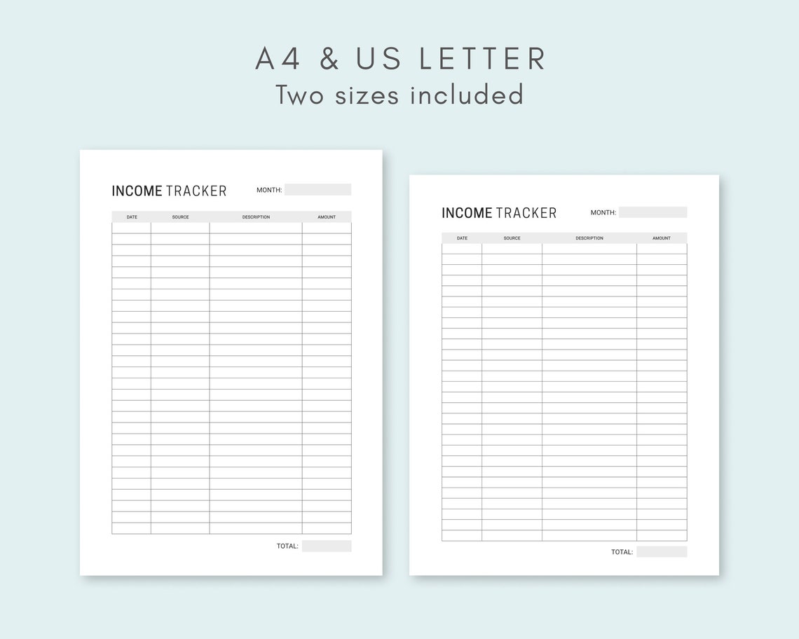 Income & Expense Tracker Printable Money Tracker Business | Etsy