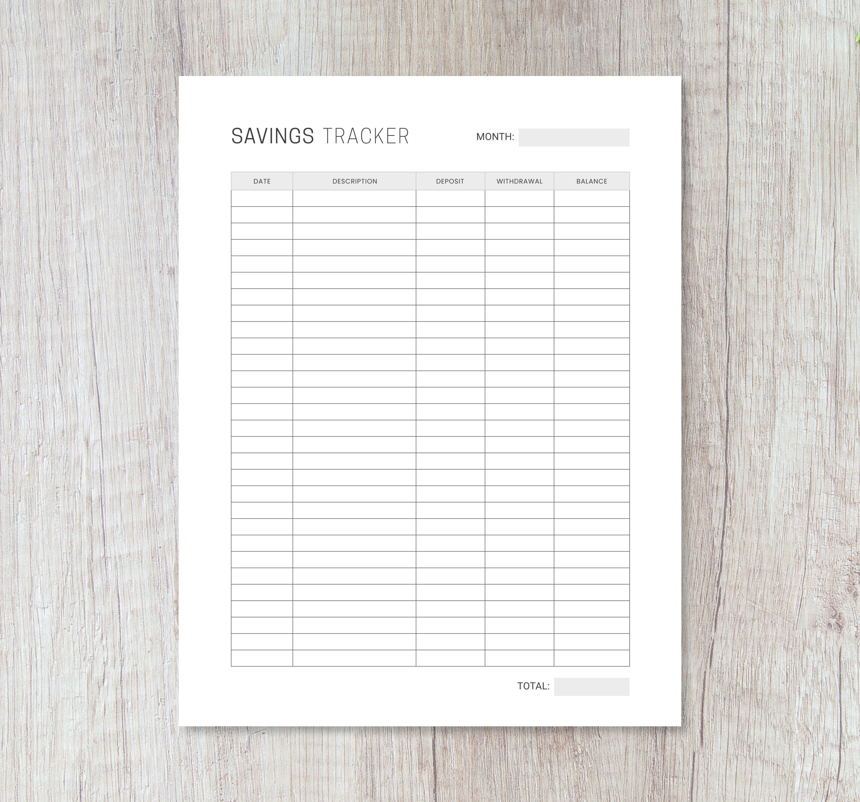 Savings Tracker Printable | Savings Goal Planner | Savings Chart Money ...