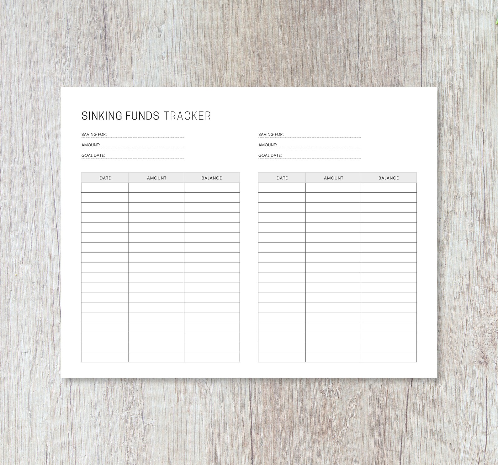 Sinking Funds Tracker Printable | Sinking Funds List | Savings Tracker ...
