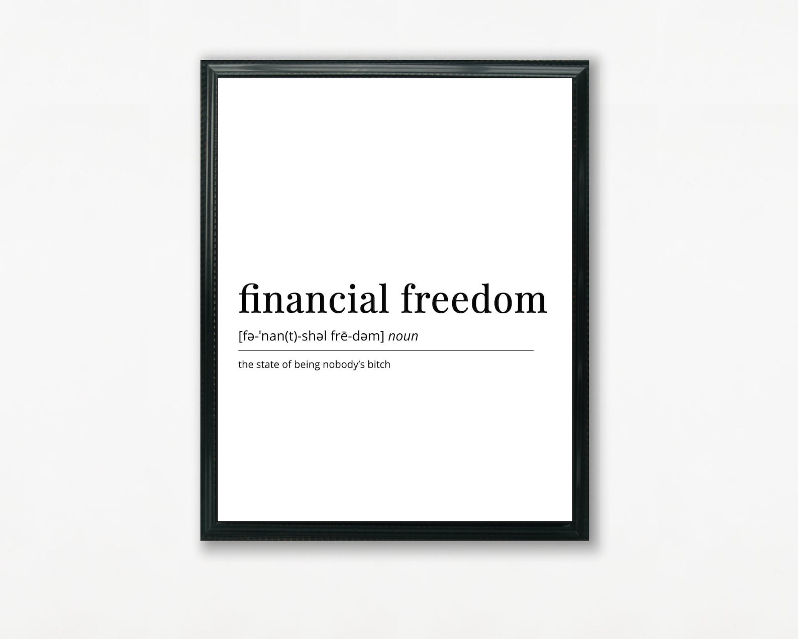 Financial Freedom Definition Wall Art Debt Payoff Printable Wall Decor ...