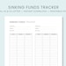Sinking Funds Tracker Printable | Savings Tracker Worksheet | Sinking ...