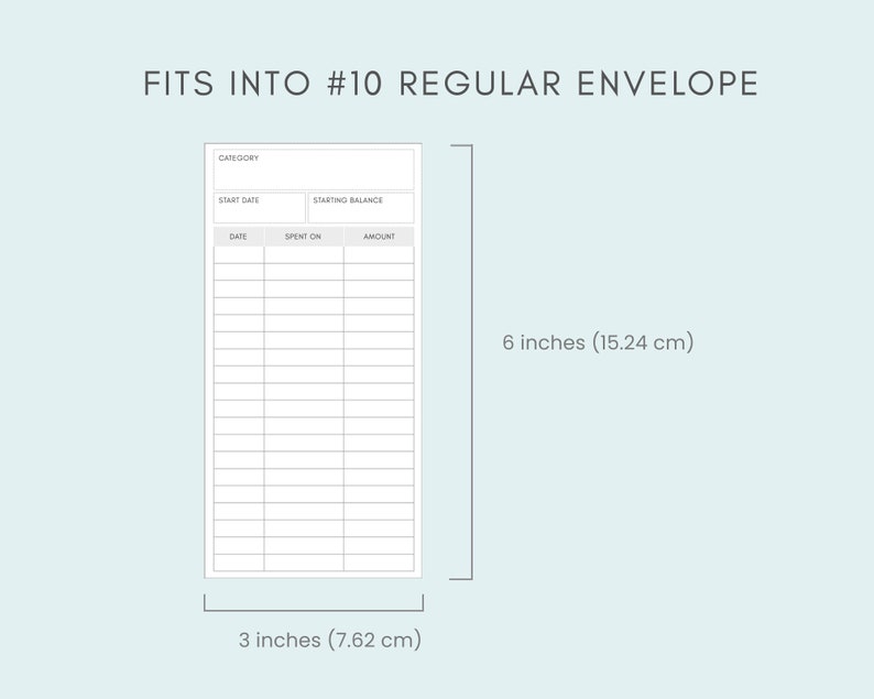 Cash Envelope Insert Printable for Budgeting | Cash Envelope System ...
