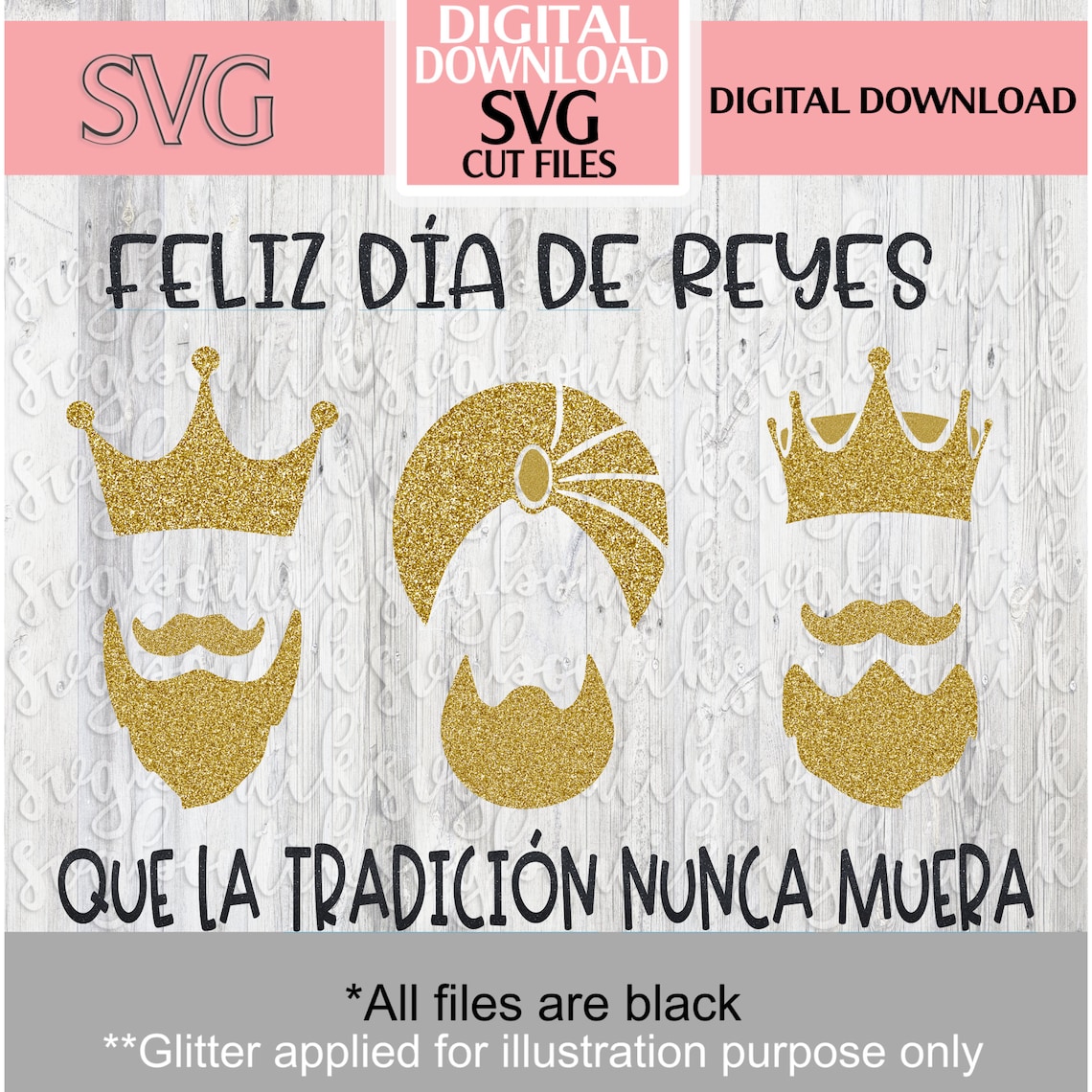 Reyes Magos SVG Three King Faces Español Sublimacion - Etsy