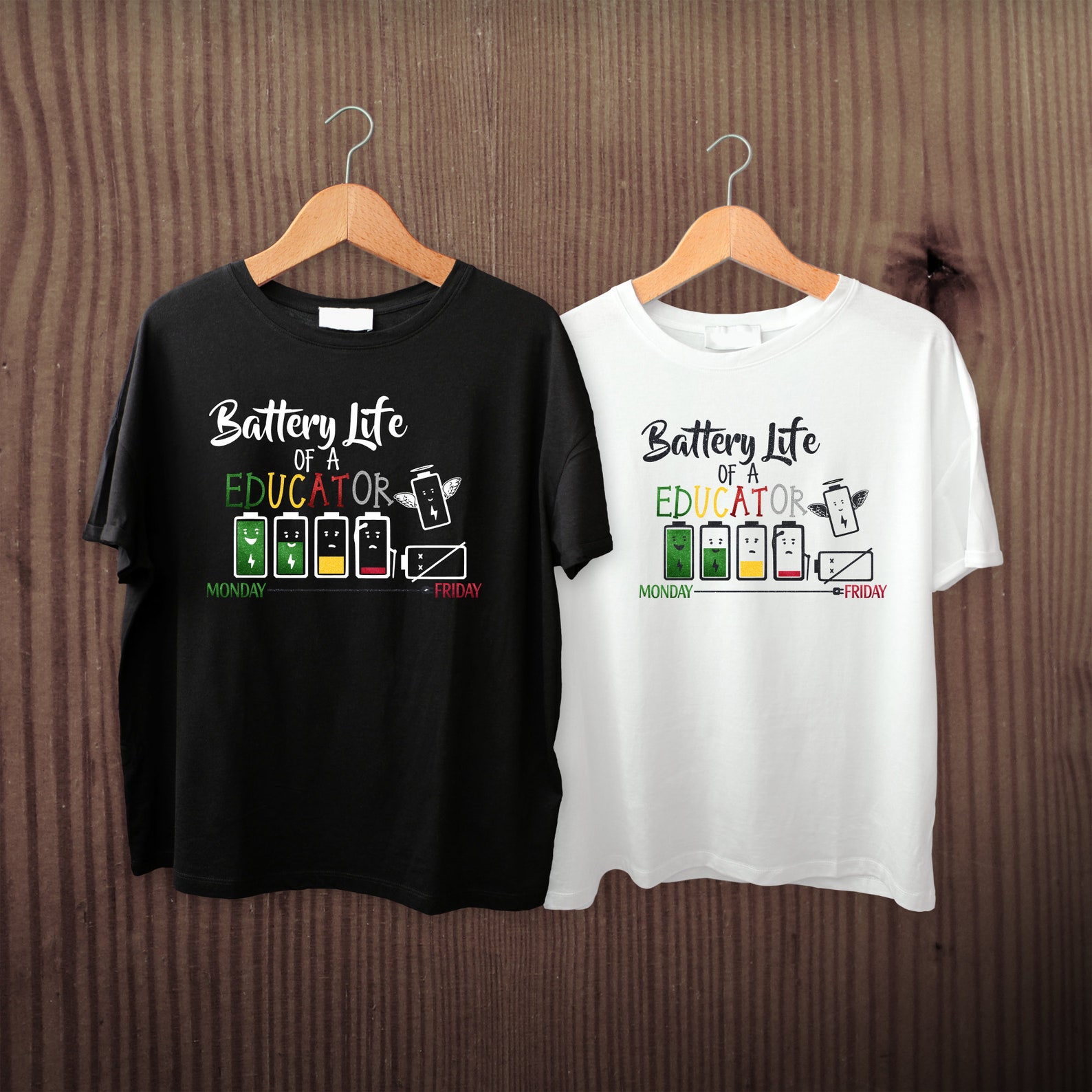 Battery Life of a Educator, SVG File, Personalized Tshirt - Etsy