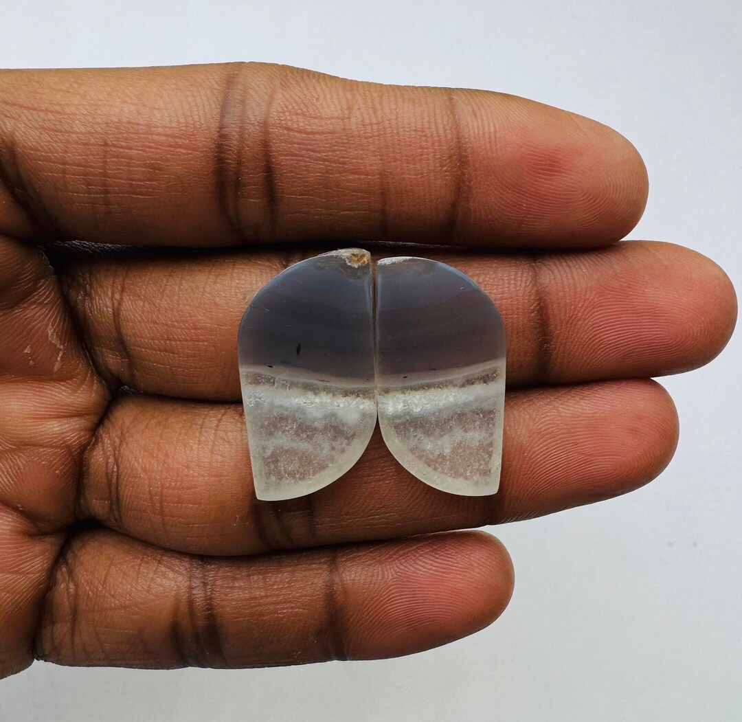 Banded Agate Fancy Shape Matching Pair for Jewelry Making,,, 28X13X5 Mm ...