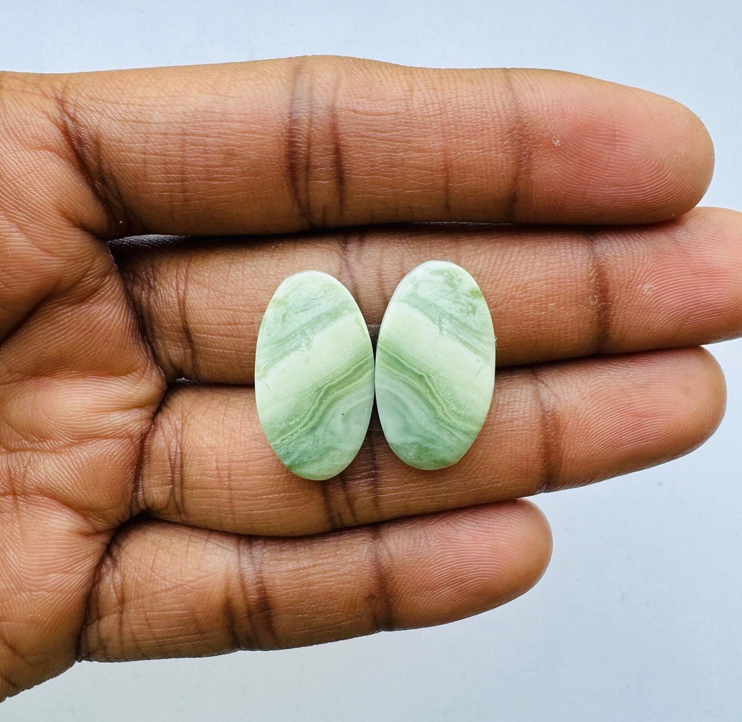 Serpentine Oval Shape Matching Pair for Jewelry Making,,, 23X12X4 Mm ...