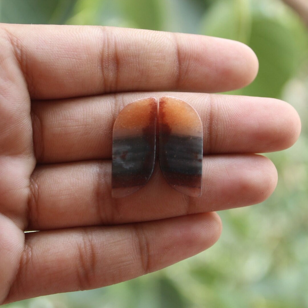 Fanta Jade Fancy Shape Matching Pair for Earrings Making ,,, 27X11X3 Mm ...