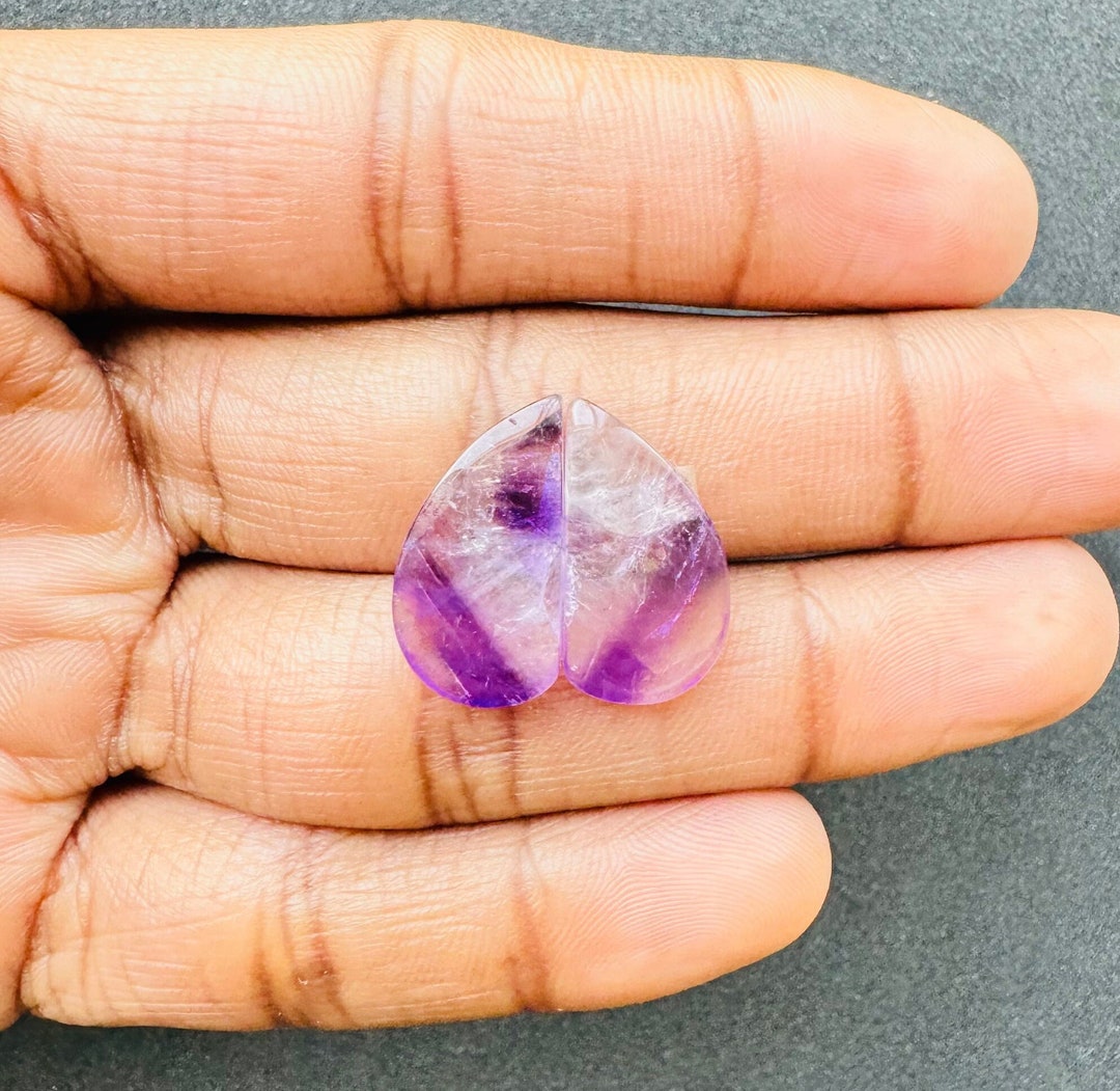 Amethyst Fancy Shape Matching Pair for Jewelry Making,,, 20X10X4 Mm ...