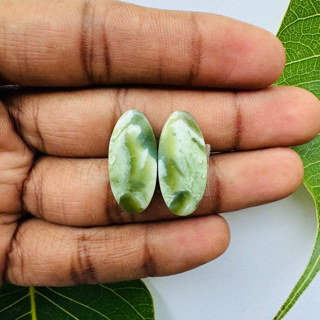 Serpentine Oval Shape Matching Pair for Jewelry Making,,, 24X10X4 Mm ...