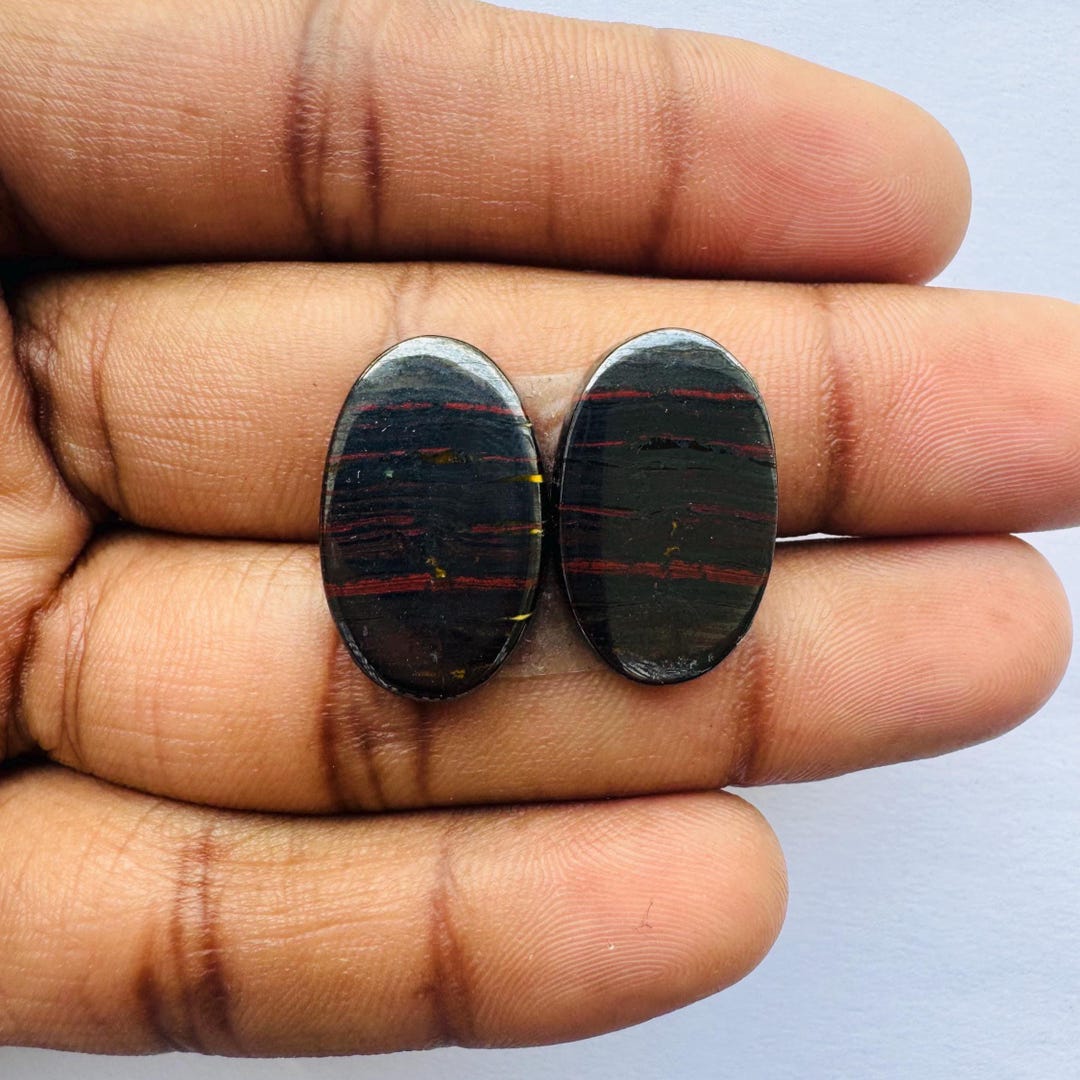 Oval Iron Tiger Eye Gemstone Pair, Earring Making (21X13X4 Mm) - Etsy