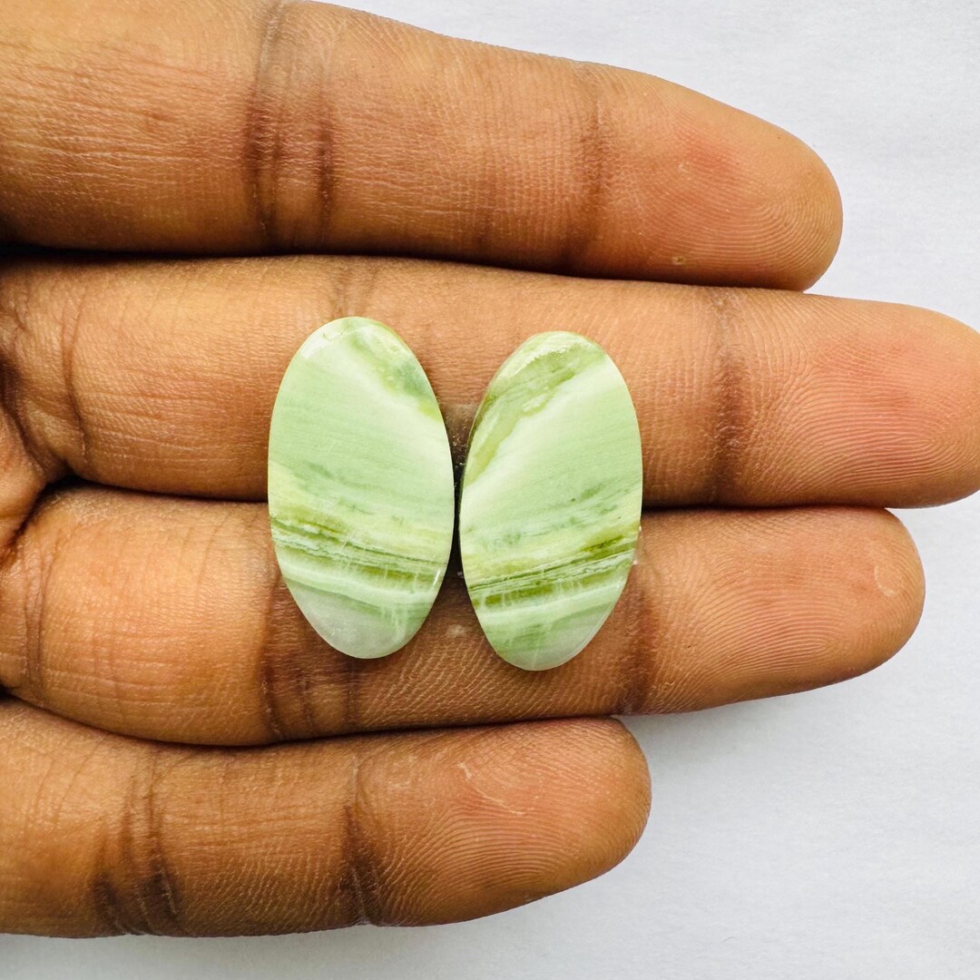Serpentine Oval Shape Matching Pair for Jewelry Making,,, 22X11X4 Mm ...