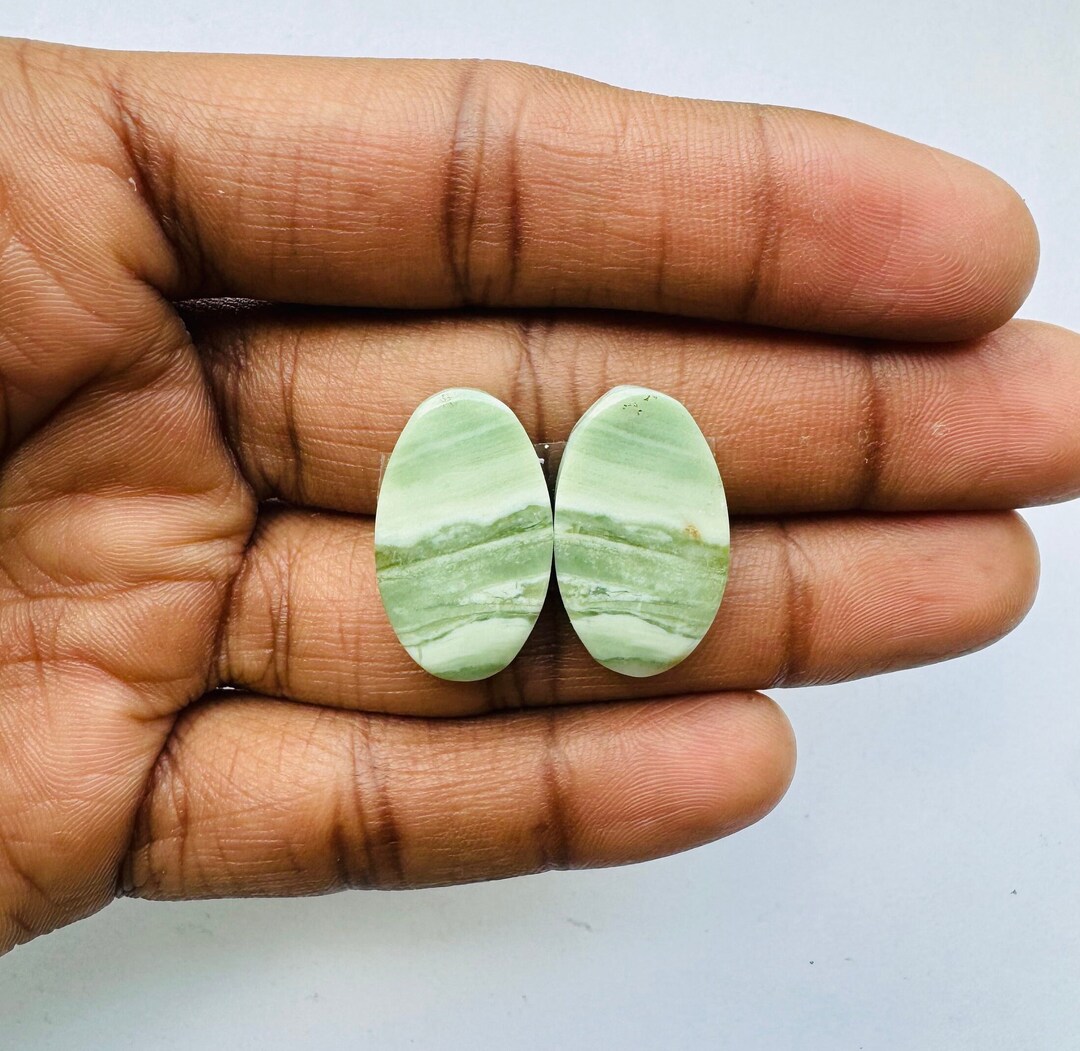 Serpentine Oval Shape Matching Pair for Jewelry Making,,, 23X13X4 Mm ...