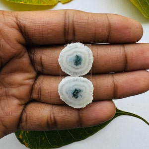 Solar Quartz Round Shape Matching Pair for Jewelry Making,,, 18X18X4 Mm ...