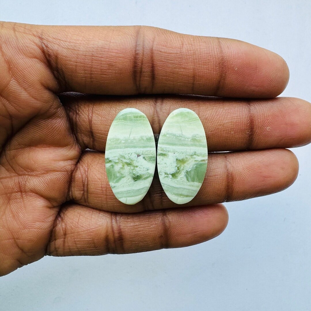Serpentine Oval Shape Matching Pair for Jewelry Making,,, 27X13X4 Mm ...