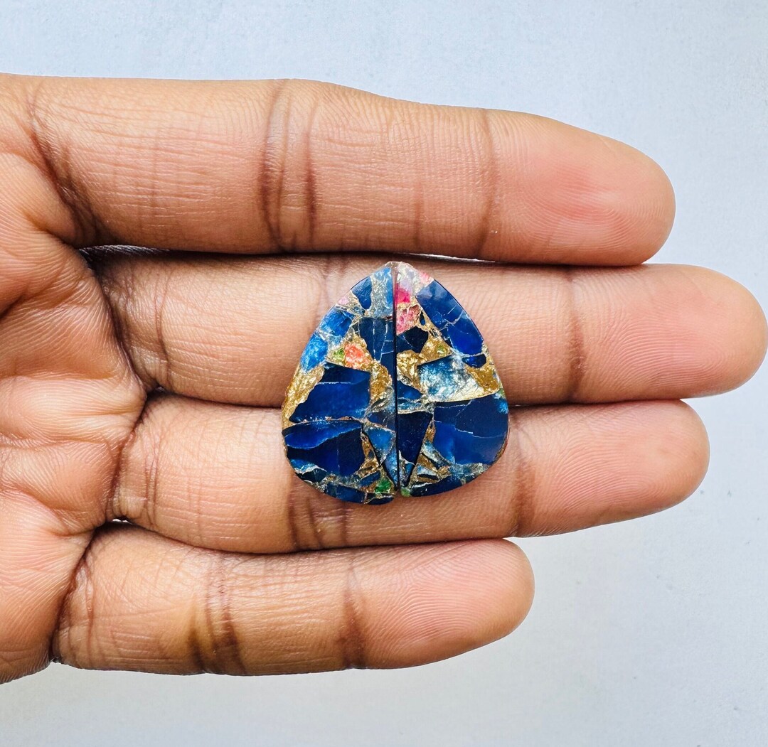 Multi Copper Turquoise Fancy Shape Matching Pair for Jewelry Making ...