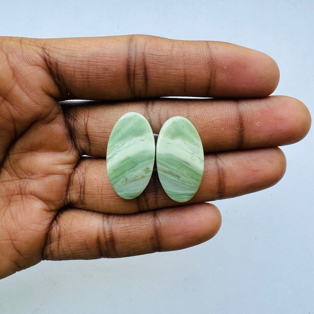 Serpentine Oval Shape Matching Pair for Jewelry Making,,, 25X13X4 Mm ...