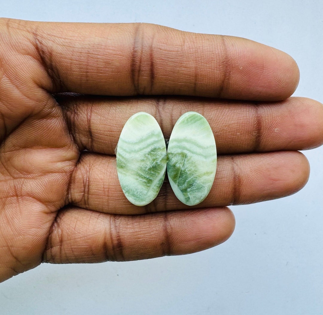 Serpentine Oval Shape Matching Pair for Jewelry Making,,, 25X13X4 Mm ...