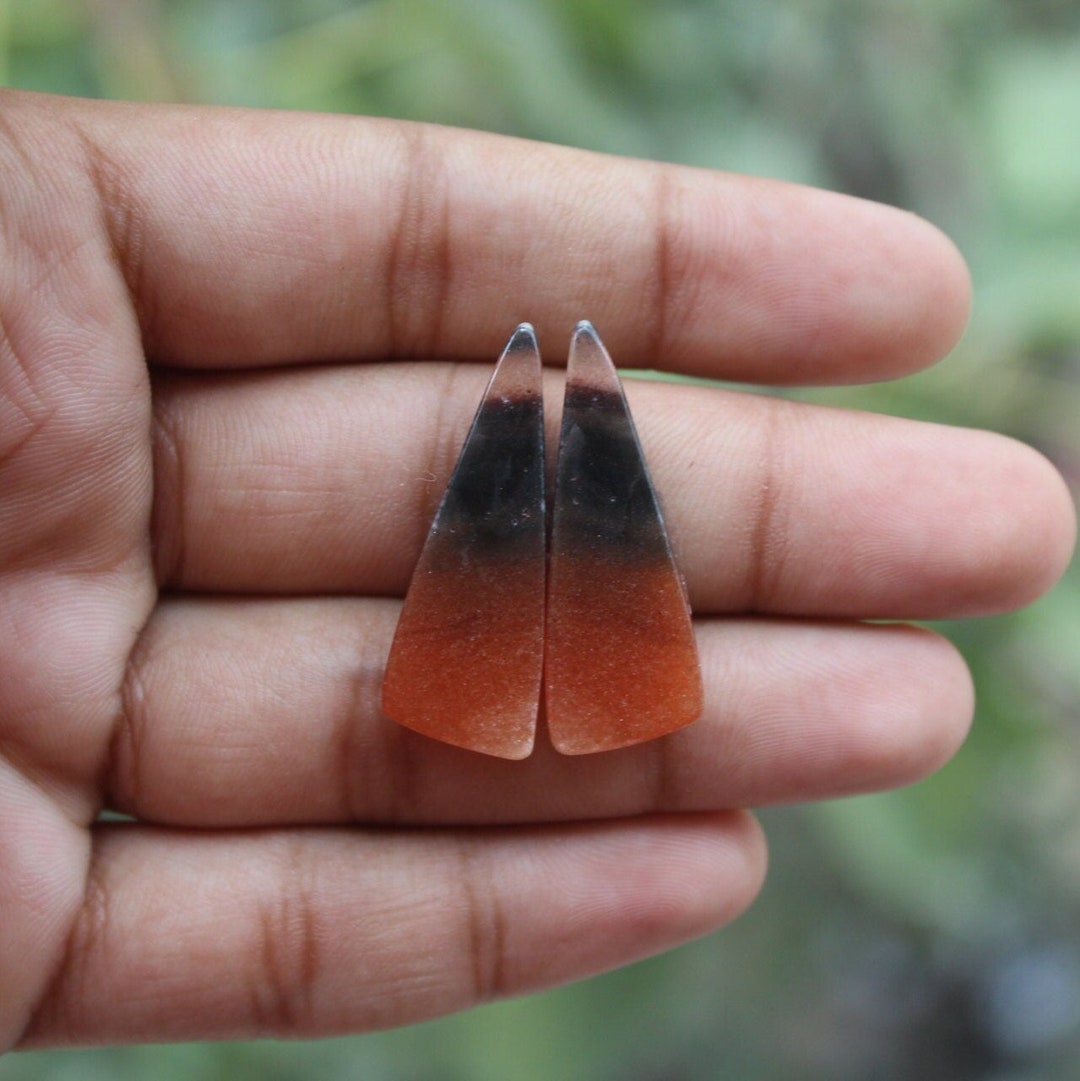 Fanta Jade Fancy Shape Matching Pair for Earrings Making ,,, 32X12X4 Mm ...