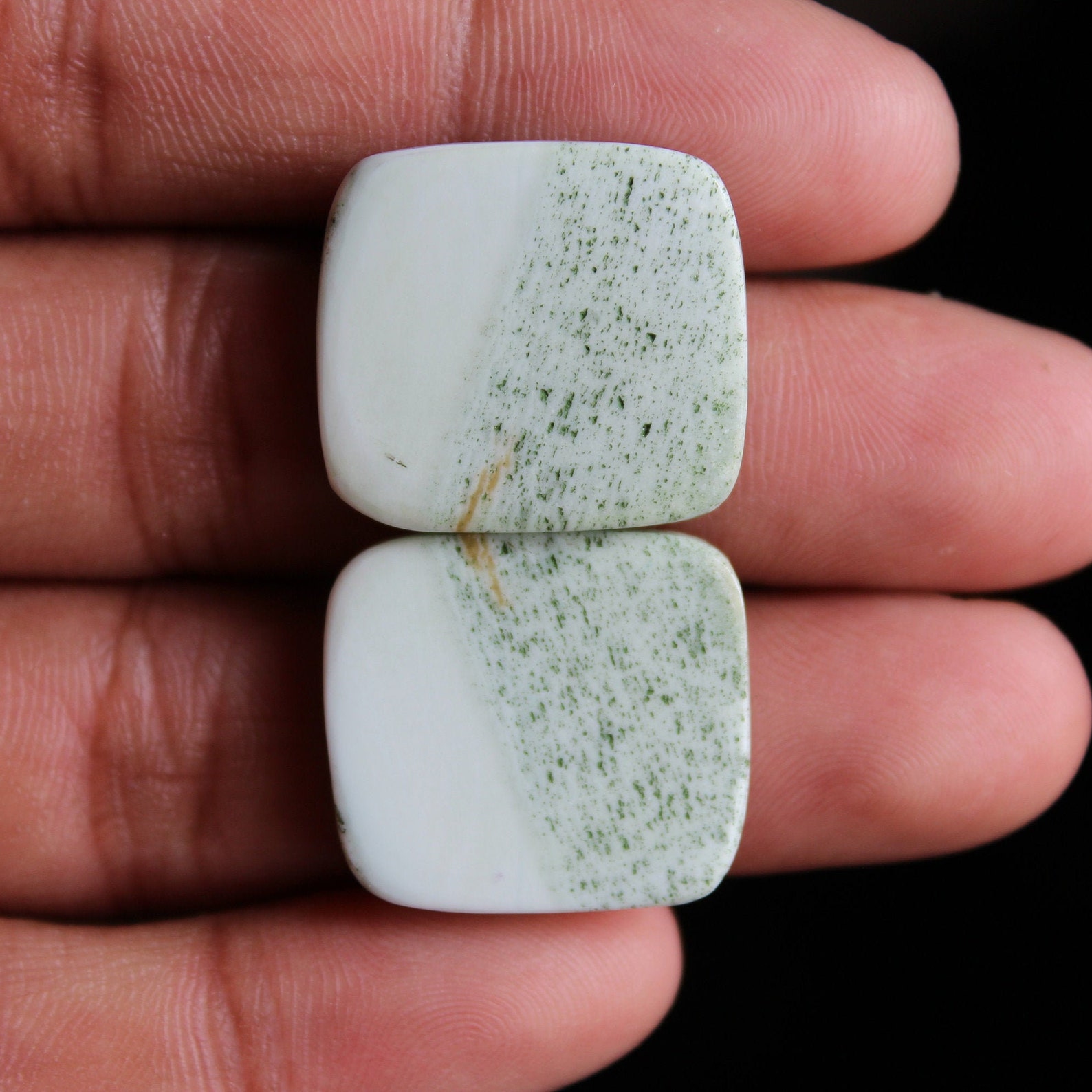 Unique Serpentine Square Shape Matching Pair23X21X4mm Front | Etsy