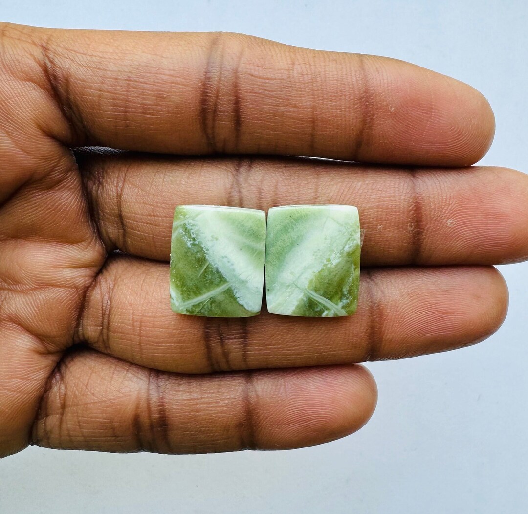 Serpentine Rectangle Shape Matching Pair for Jewelry Making - Etsy