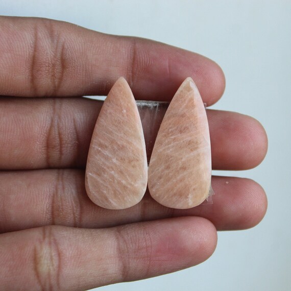Peach Amazonite Pear Shape Marching Pair Cabochon Stone for - Etsy