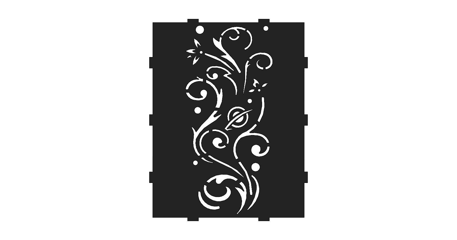 Garden Balustrade Pattern CNC Files Panel Dxf Laser Cutting , Plasma ...