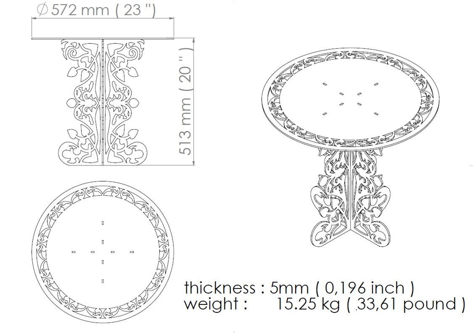 For Table, Table, Plasma, Laser, Waterjet or CNC Clean Digital File ...