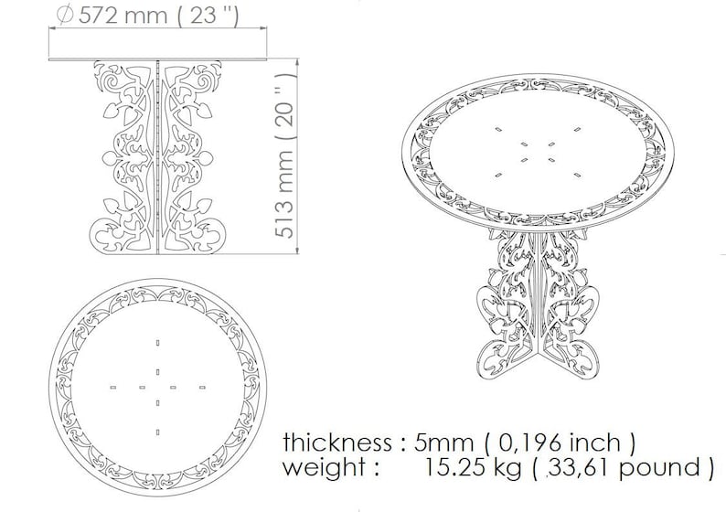 For Table, Table, Plasma, Laser, Waterjet or CNC Clean Digital File ...