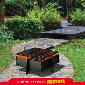 Barbecue, Fire Pit, Plasma Files, Grid Fire Pit, Foldable, CNC File ...