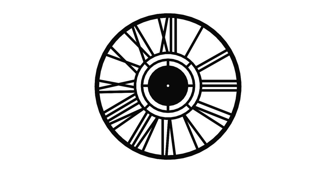 Latin Clock Wall Decor Svg, Latin Clock Dxf, Plasma, Laser, Waterjet ...