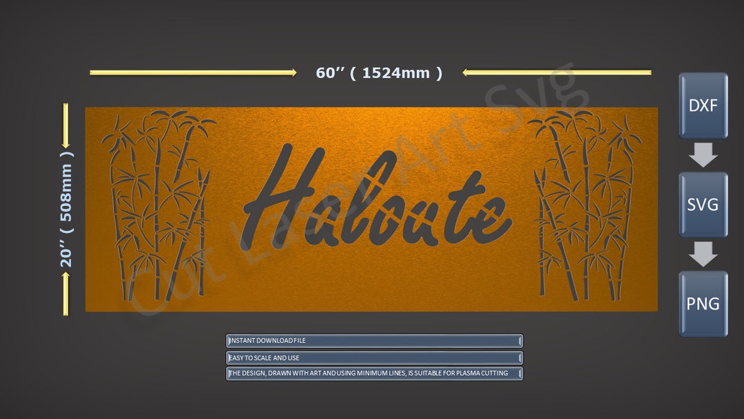 The Palm Tree Custom Advertising Panel | Dxf, Svg, Png | Cnc, Laser ...