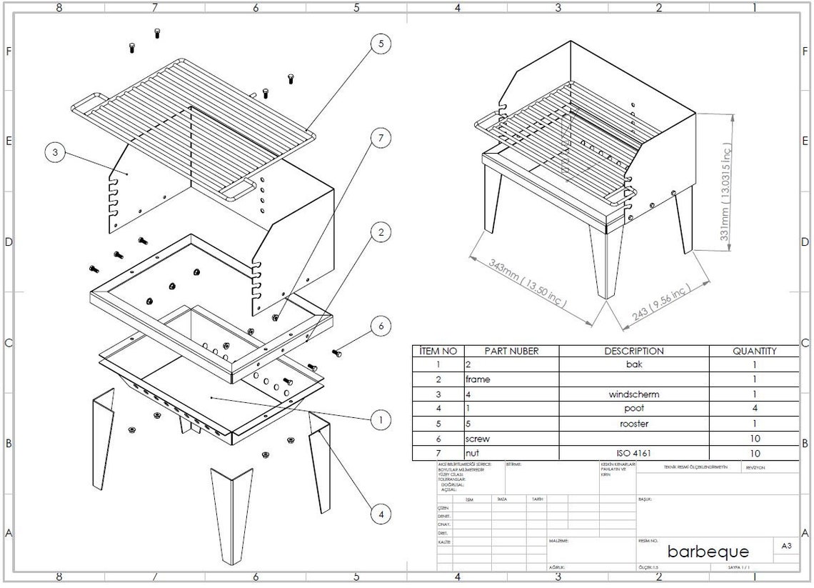 BBQ, Barbecue DXF Files for Plasma, Laser, Water Cutting or for CNC ...