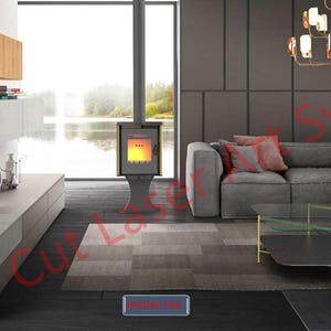 Fireplace Wood Stove Stove Production Plan Fireplace Dxf File Stufa and ...