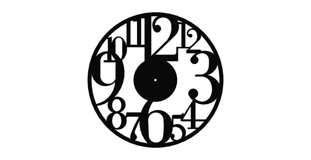 Wall Clock Decoration Drawing | Wall Clock Vector Svg | Plasma, Laser ...