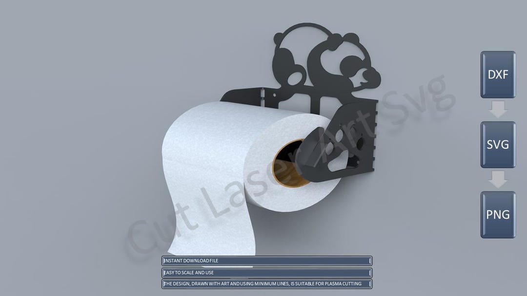 Toilet Paper Hanger CNC Plasma/laser Cutting DXF/SVG Files. Bath Paper ...