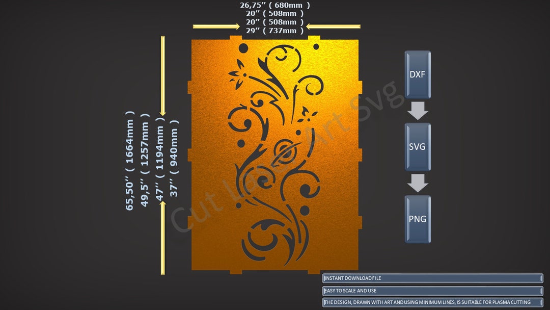 Garden Balustrade Pattern | CNC Files Panel Dxf Laser Cutting , Plasma ...