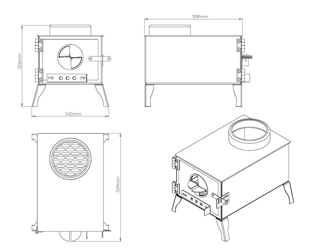 Workshop Stove Wood Stove Heater, Self-built PLANS, Manufacturing ...