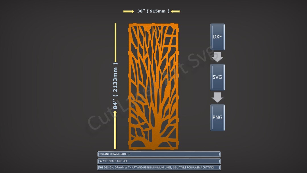 Branches Svg, All Panel, Trellis Dxf, Branches on the Wall, Laser ...