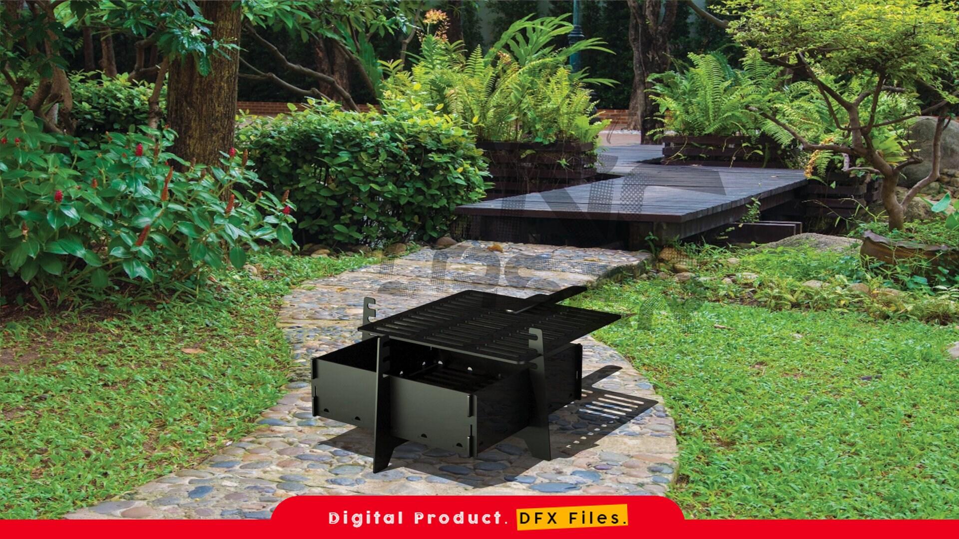 Barbecue, Fire Pit, Plasma Files, Grid Fire Pit, Foldable, CNC File ...