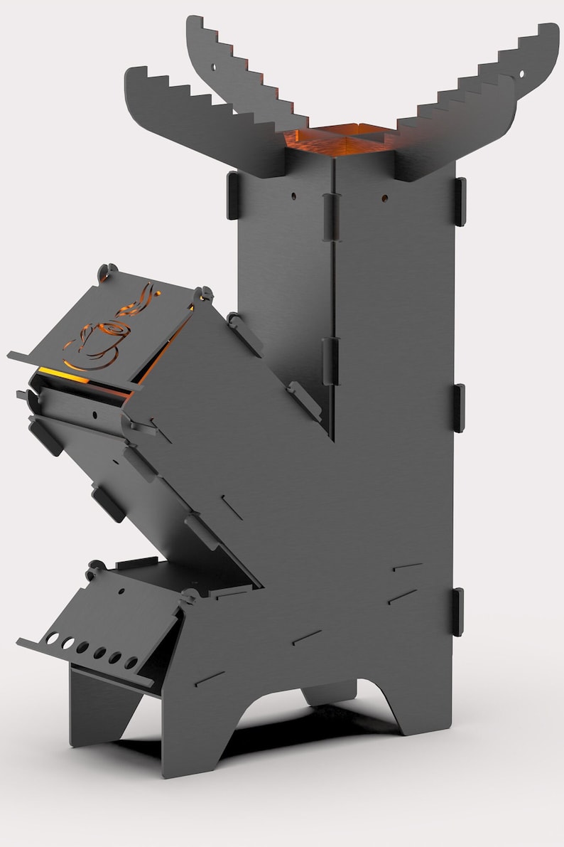 DIY Single Rocket Stove Dxf File Firebox | CNC Plasma Laser Cutting ...