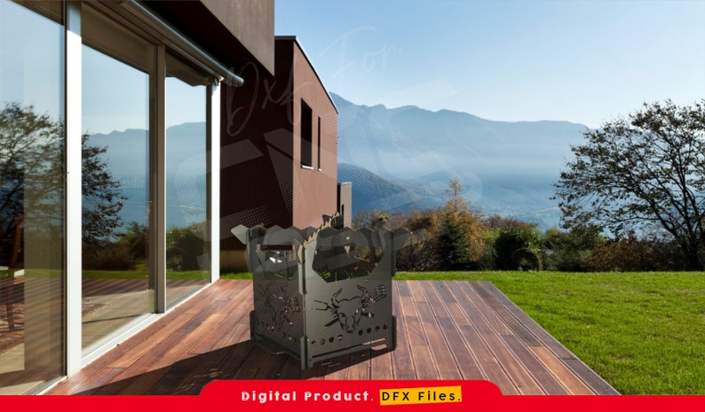 Flat Pack Fire Pit Box DXF Files for Plasma, Laser Cutting, CNC. Fire ...