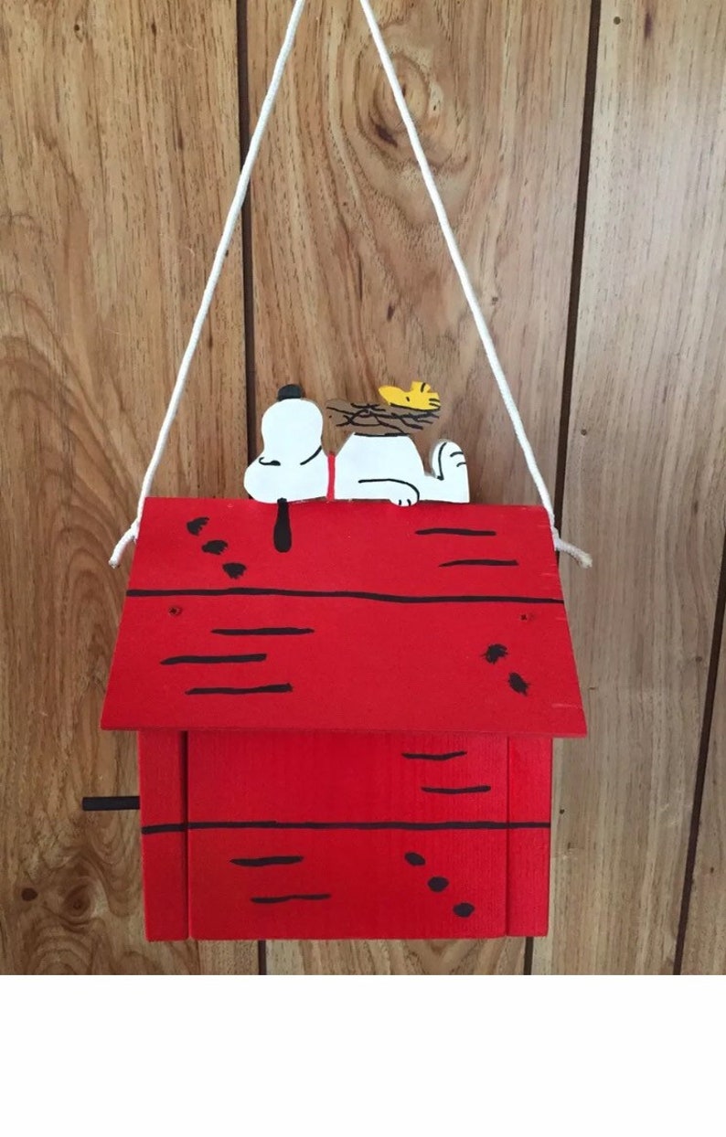 Snoopy Woodstock Birdhouse Dog House Peanuts Charlie Brown | Etsy